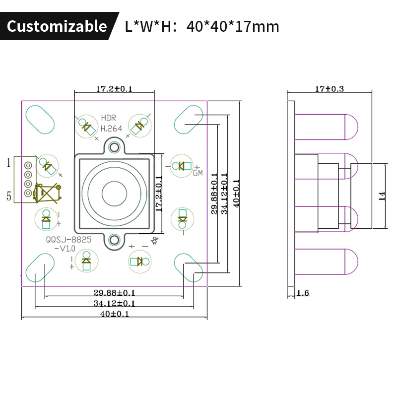 Dogoozx H264 1080P 2m pixel AR0230 Cmos 850NN 940NM LED Infrared HDR ...
