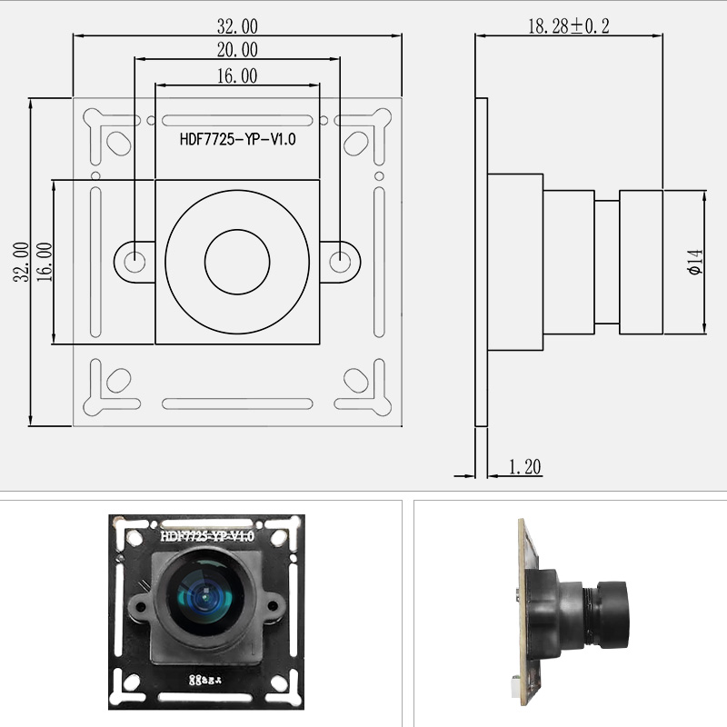 Dogoozx Free Drive OV7725 480p Wide Angle 120 degree USB Camera Module ...