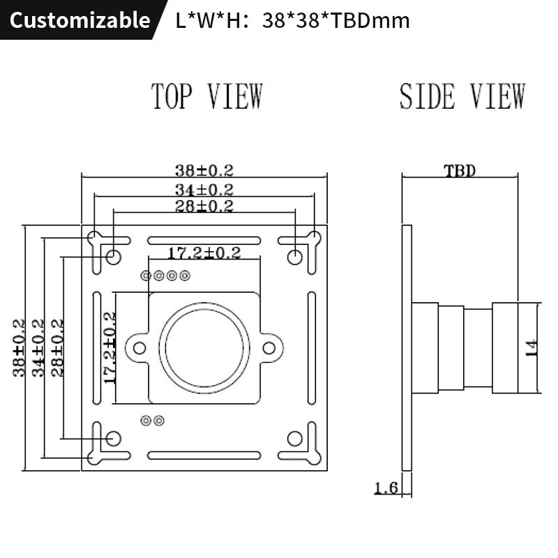 Dogoozx MI5100 sensor 5MP 2K Fixed Focus Document scanning recognition ...